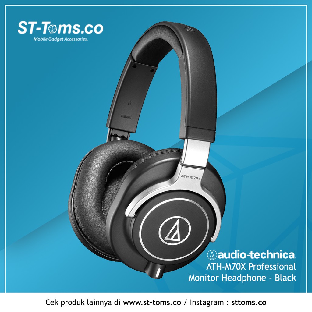 Jual Audio Technica ATH-M70X Professional Monitor Headphone - Black ...