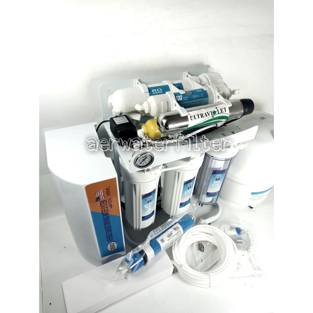 Jual Mesin Filter Air Minum RO CISSO 7 STAGE 100 GPD + UV | Shopee Indonesia