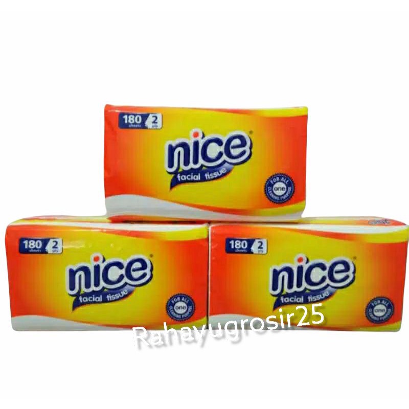 Jual Tisu nice 180 sheet 2 ply / Nice Tissue Wajah Soft 180 sheet ...
