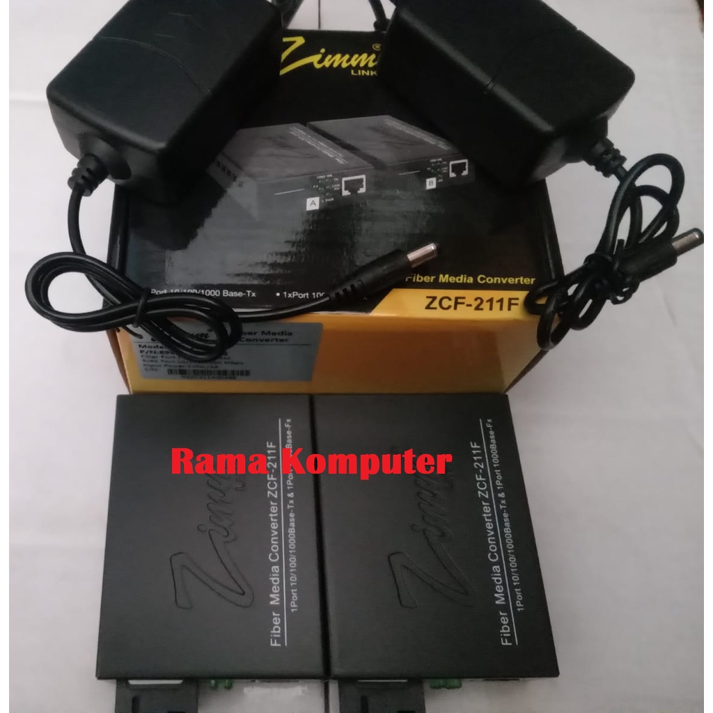 Jual MEDIA CONVERTER ZIMMLINK A+B GIGABIT ZCF-211F Indonesia|Shopee Indonesia