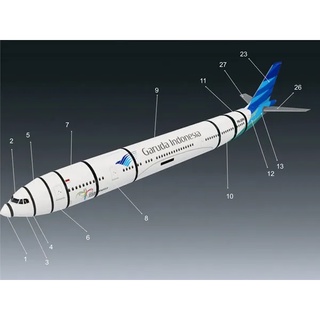Jual Papercraft Pesawat Garuda Indonesia A330-243, paper replika ...