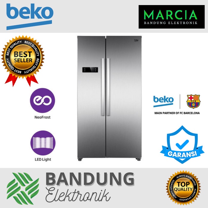 Jual KULKAS BEKO GNO4331XPID REFRIGERATOR 2 DOOR SIDE BY SIDE | Shopee ...