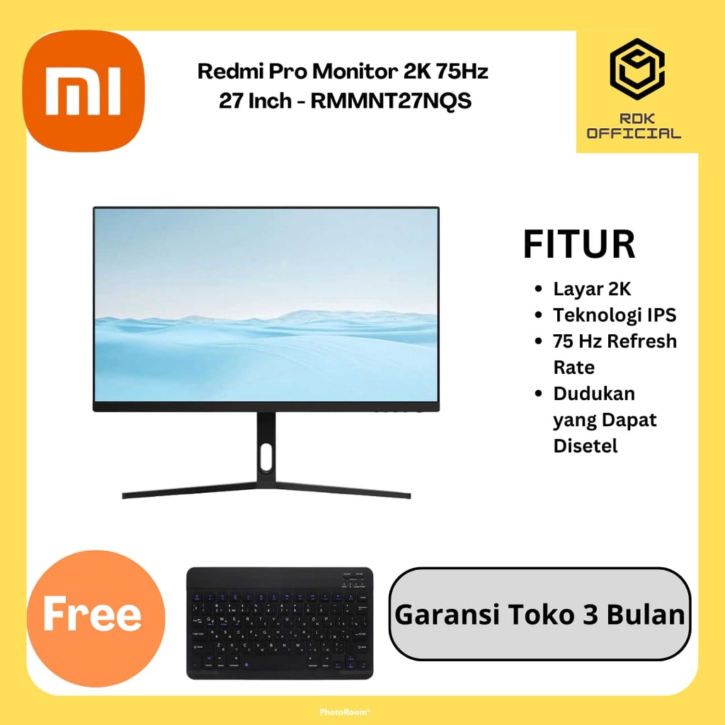 Jual Redmi Pro Monitor 2K 75 Hz High Refresh Rate resolusinya hingga ...
