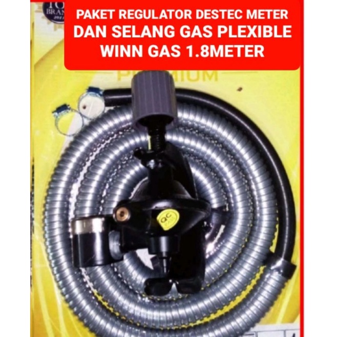 Jual PAKET REGULATOR DESTEC METER COM-U12RM DAN SELANG PLEXIBLE WINN ...