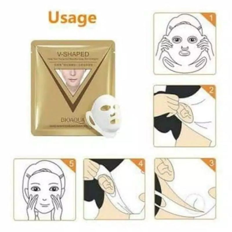 Jual Bioaqua V-Shaped sheet Mask / masker muka tirus V shaped 40g ...