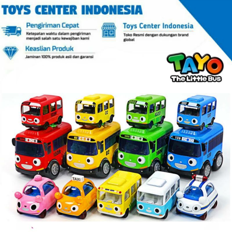Jual Tayo The Little Bus Kamicar Metal Die Cast Motors Korean Toys ...