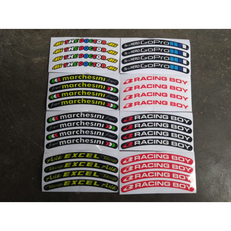 Jual STICKER VELG STIKER VELG THE DOCTOR EXCEL MARCHESINI GO PRO RACING ...