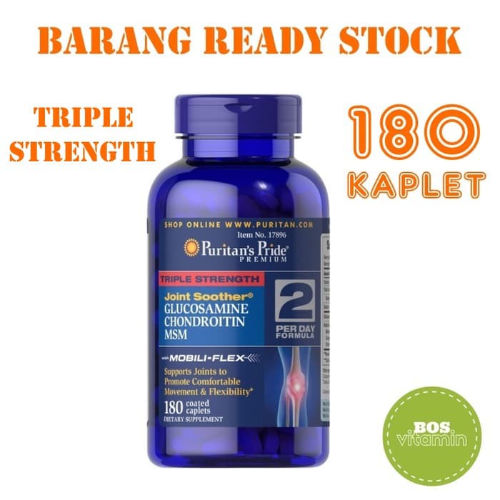 Jual Unik Puritan s Pride Triple Strength Glucosamine Chondroitin MSM ...