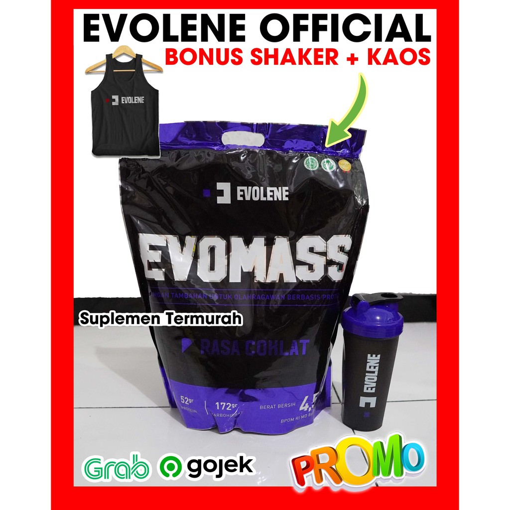 Evo Mass Gainer Evolene EvoMass 10 Lbs BPOM HALAL 10Lbs 10Lb Lb 4.5 KG ...