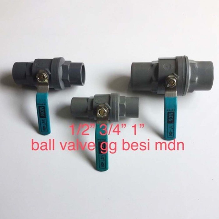Jual Ball Valve / Stop Kran Gagang Besi MDN 1/2 3/4 1 Inch | Shopee Indonesia