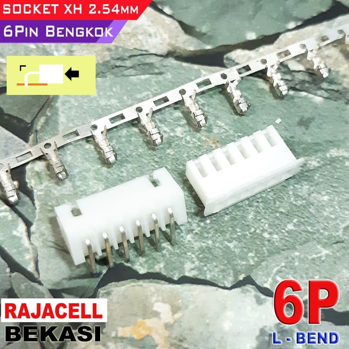 Jual Socket Connector Molex XH 6P 6 Pin Bengkok Pitch 2.54mm Soket Konektor Indonesia|Shopee ...