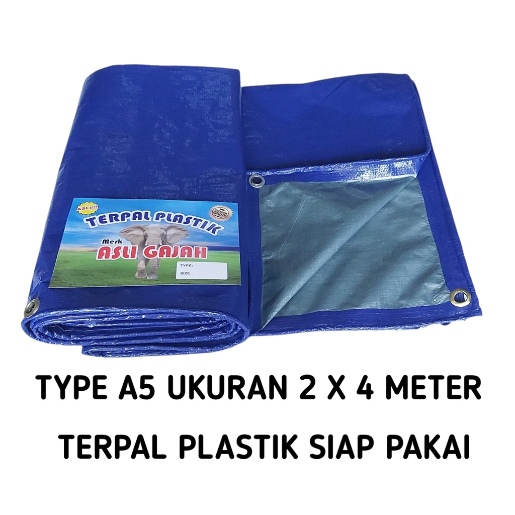 Jual TERPAL PLASTIK A5 UKURAN 2X4 METER MEREK ASLI GAJAH | Shopee Indonesia