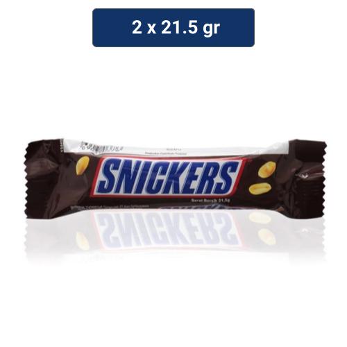 Jual Snickers Cokelat 2 x 21.5 gr Indonesia|Shopee Indonesia