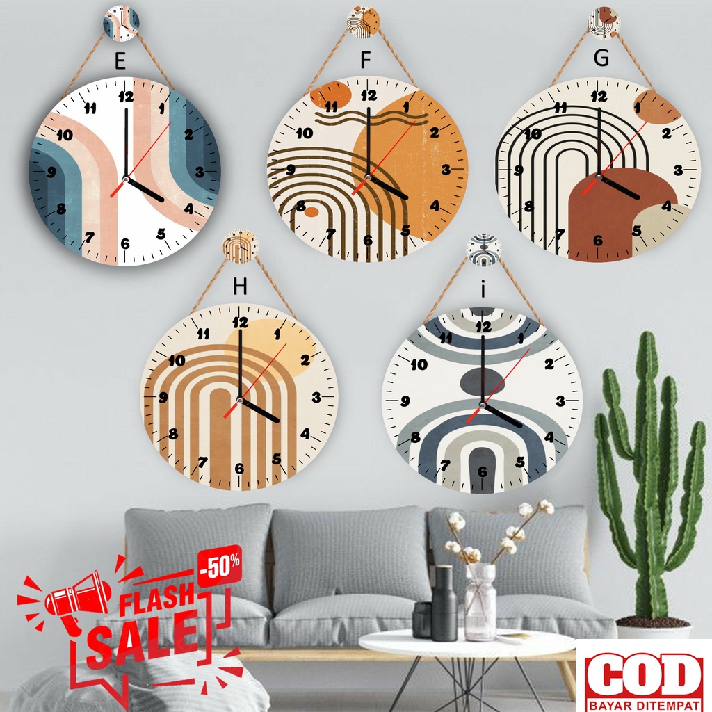 Jual Jam Dinding Kayu Minimalis Model Gantung Estetik | Shopee Indonesia