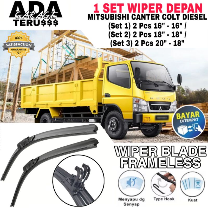 Jual Wiper Blade Frameless Truck Mitsubishi Canter Colt Diesel Sepasang 3 Pilihan Ukuran Full ...