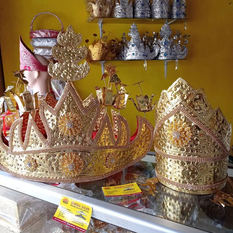 Jual Sepasang Siger Pepadun Bulan Sabit || Mahkota Adat Lampung ...