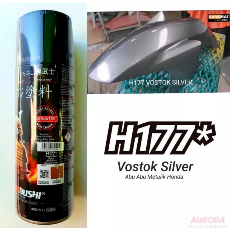 Jual Pilox Abu abu Metalik Samurai Vostok Silver H177 Honda Metalic Grey Metallic Abu Monyet ...