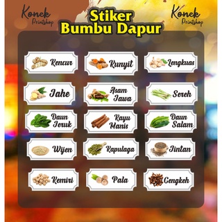 Jual Sticker Stiker Bumbu Dapur Stiker Gula Stiker Garam Dilengkapi ...
