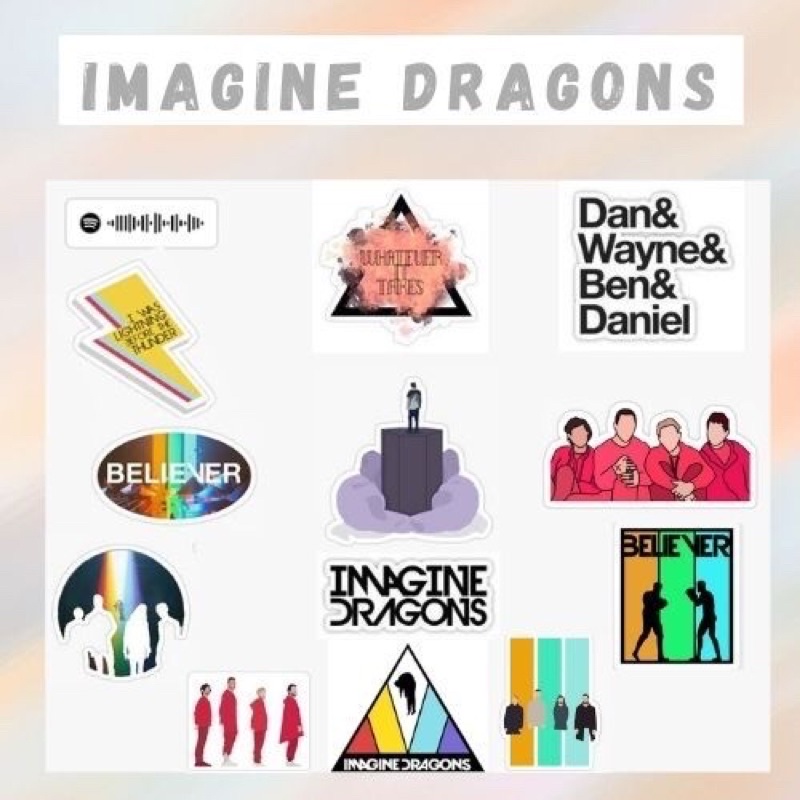 Jual IMAGINE DRAGONS stickers | aesthetic stickers imagine dragon ( 13 ...