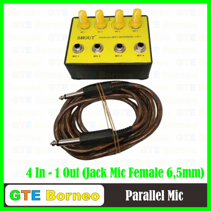 Jual Parallel / Paralel Input Mic / Microphone 4 in 1 (Cabang Mikrofon ...