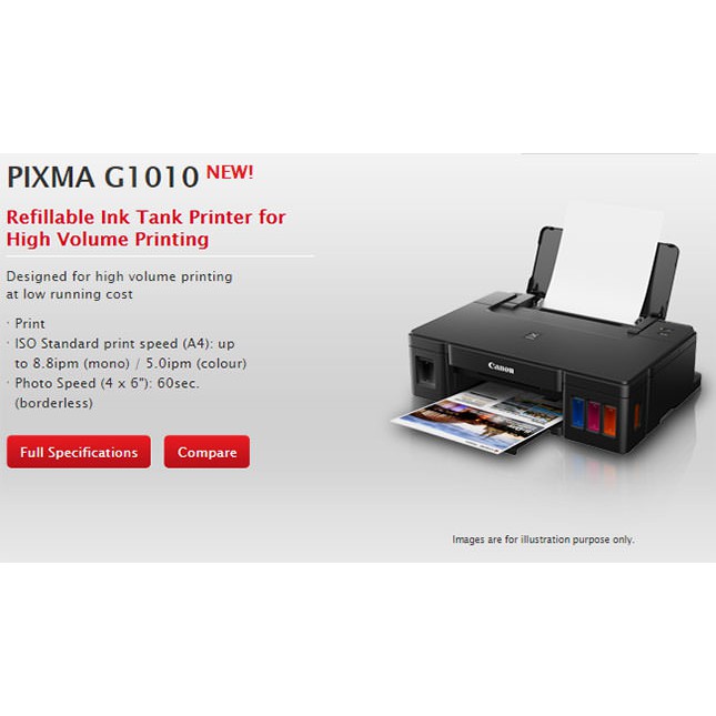 Jual Printer Canon Pixma ink efficient G1010 Print Only 100% RESMI ...