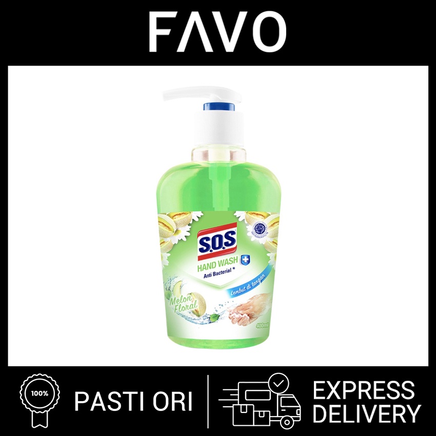 Jual Sabun Cuci Tangan - SOS Handsoap Melon Bottle Pump - 400 mL ...