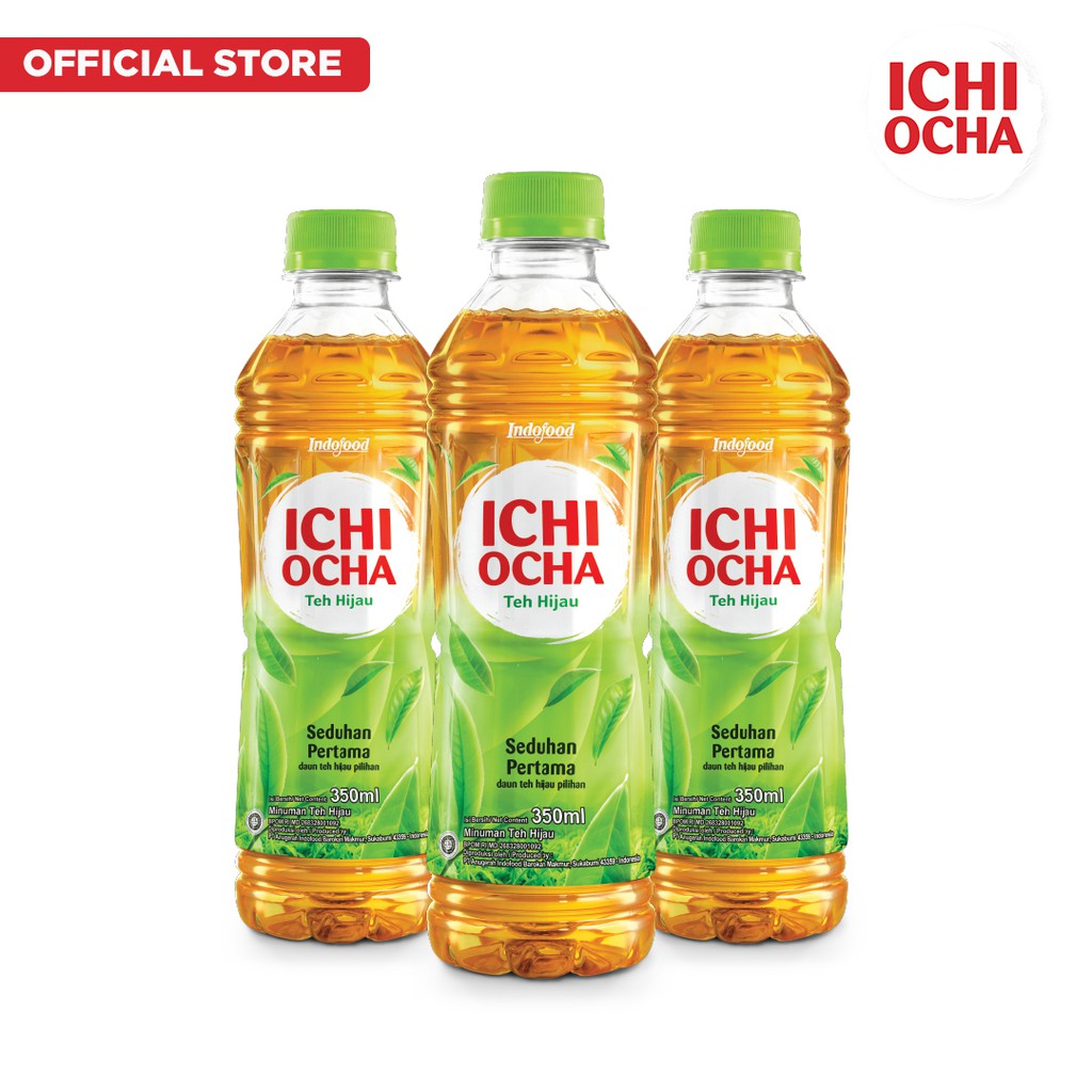 ICHI OCHA Green Tea 350ml x 3 Pcs | Shopee Indonesia