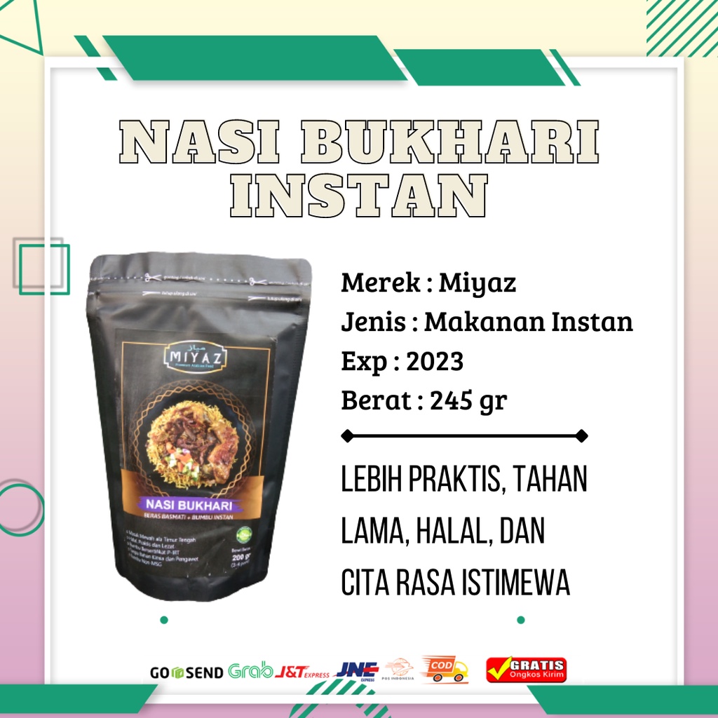 Jual Nasi Bukhari Instan Beras Basmati 200Gr Lengkap Dengan Bumbu Siap ...