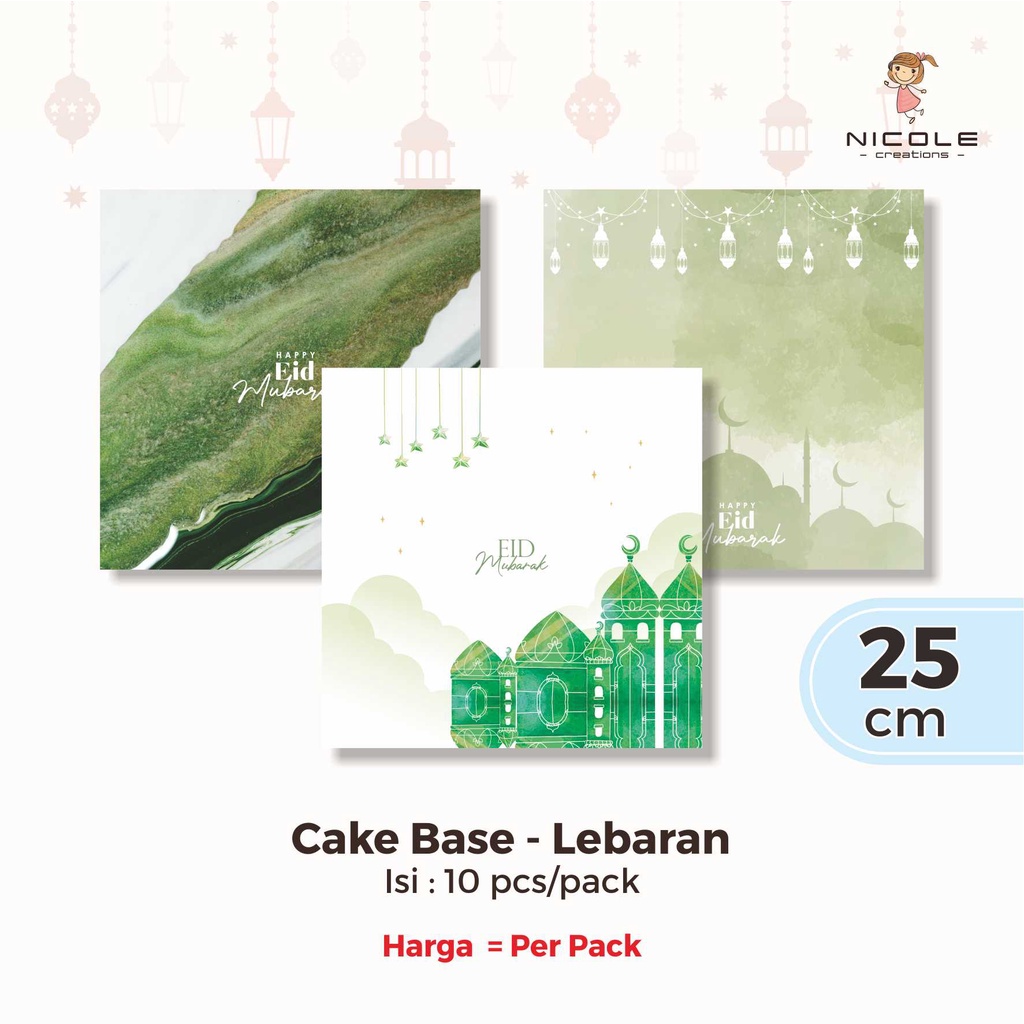 Jual Cake Base/Tatakan Kue Nicole Pack 25x25 cm Event Lebaran Indonesia ...