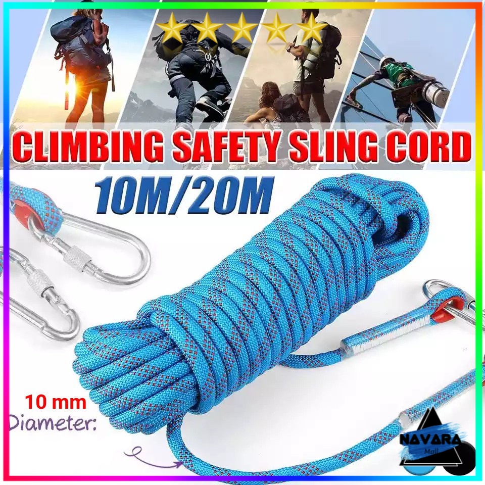 Jual Tali Paracord 10mm Panjat Tebing 10 20 Meter Climbing Rope with ...