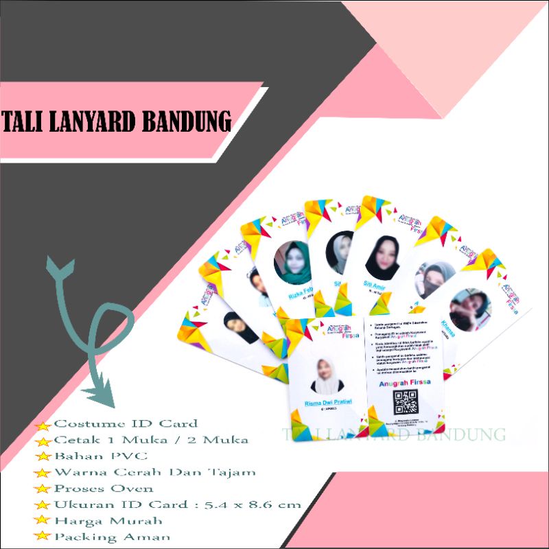 Jual CETAK ID CARD CUSTOM PVC KETEBALAN 0,9mm PAKE DATA DAN BARCODE ...
