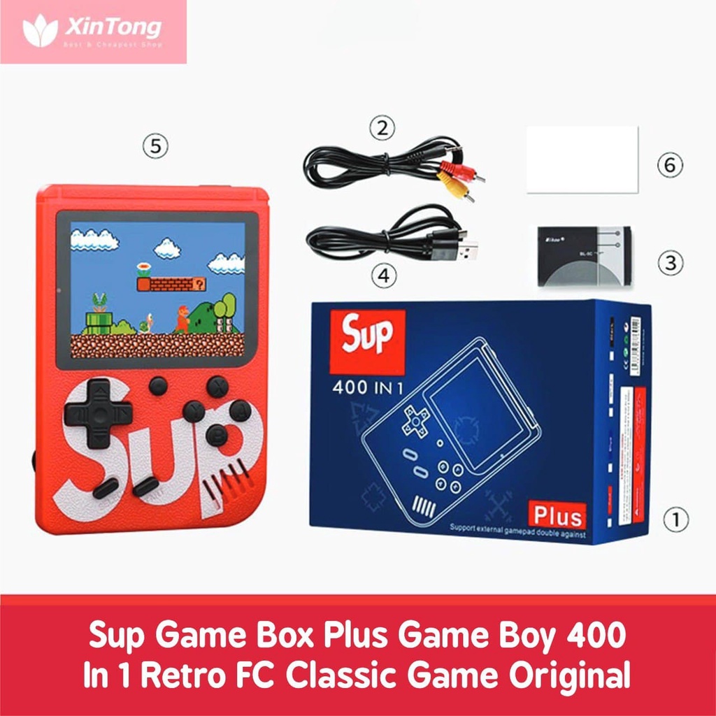 Jual SUP GAME BOY 400 IN 1 / RETRO FC CLASSIC GAME DUAL PLAYER FREE ...