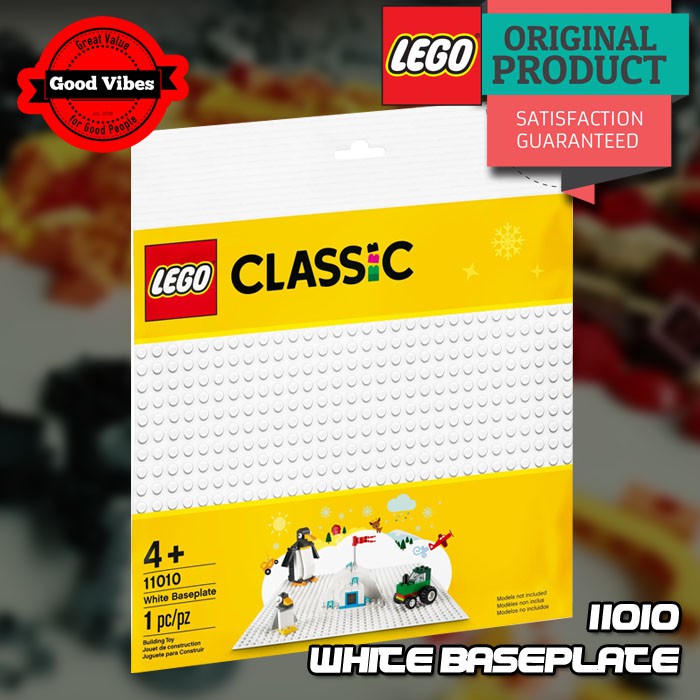 LEGO Original CLASSIC 11010 White Baseplate - Mainan Anak Edukasi Dasar ...