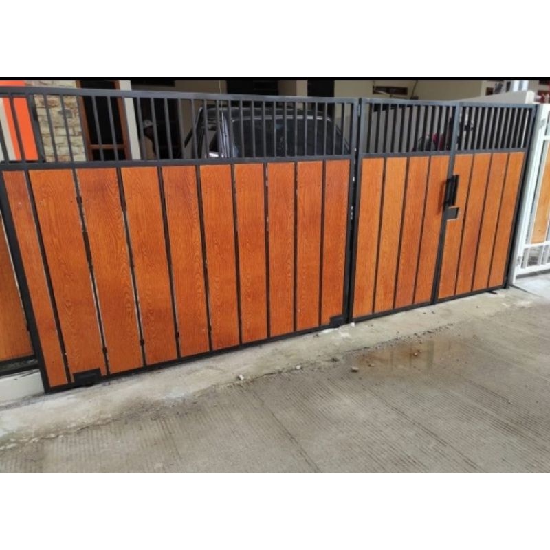 Jual pintu gerbang pagar besi conwood | Shopee Indonesia