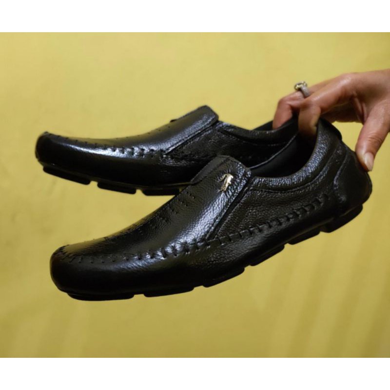 Jual Sepatu Kerja Pansus Pria Kulit Asli Crocodile Hitam Cowo Kantoran ...