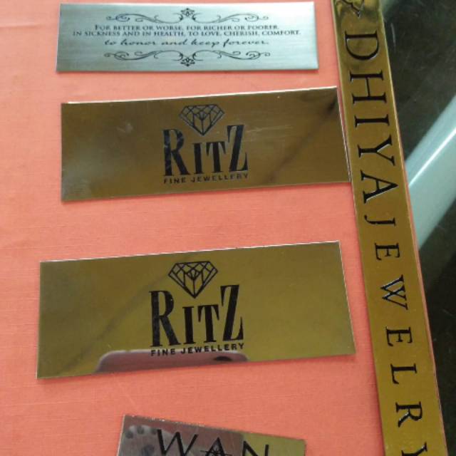 Jual Custom Plat Stainless Kuningan ( Free Design ) | Shopee Indonesia