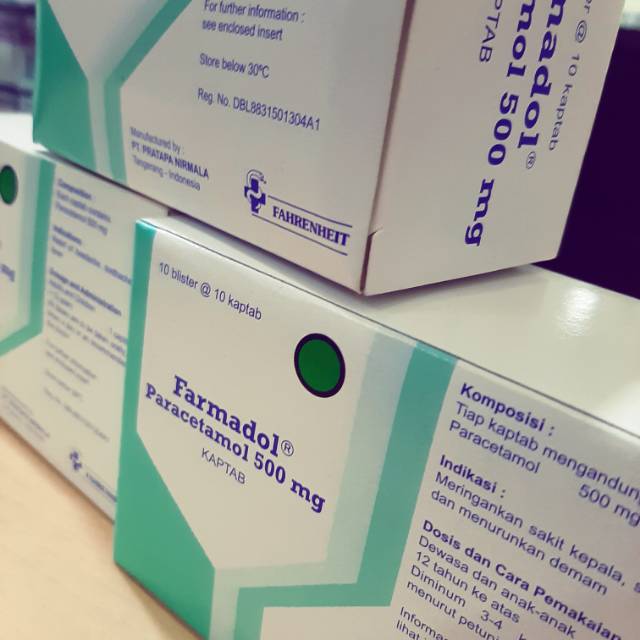 Jual FARMADOL BOX ISI 100 TABLET - Paracetamol penurun demam dan nyeri ...