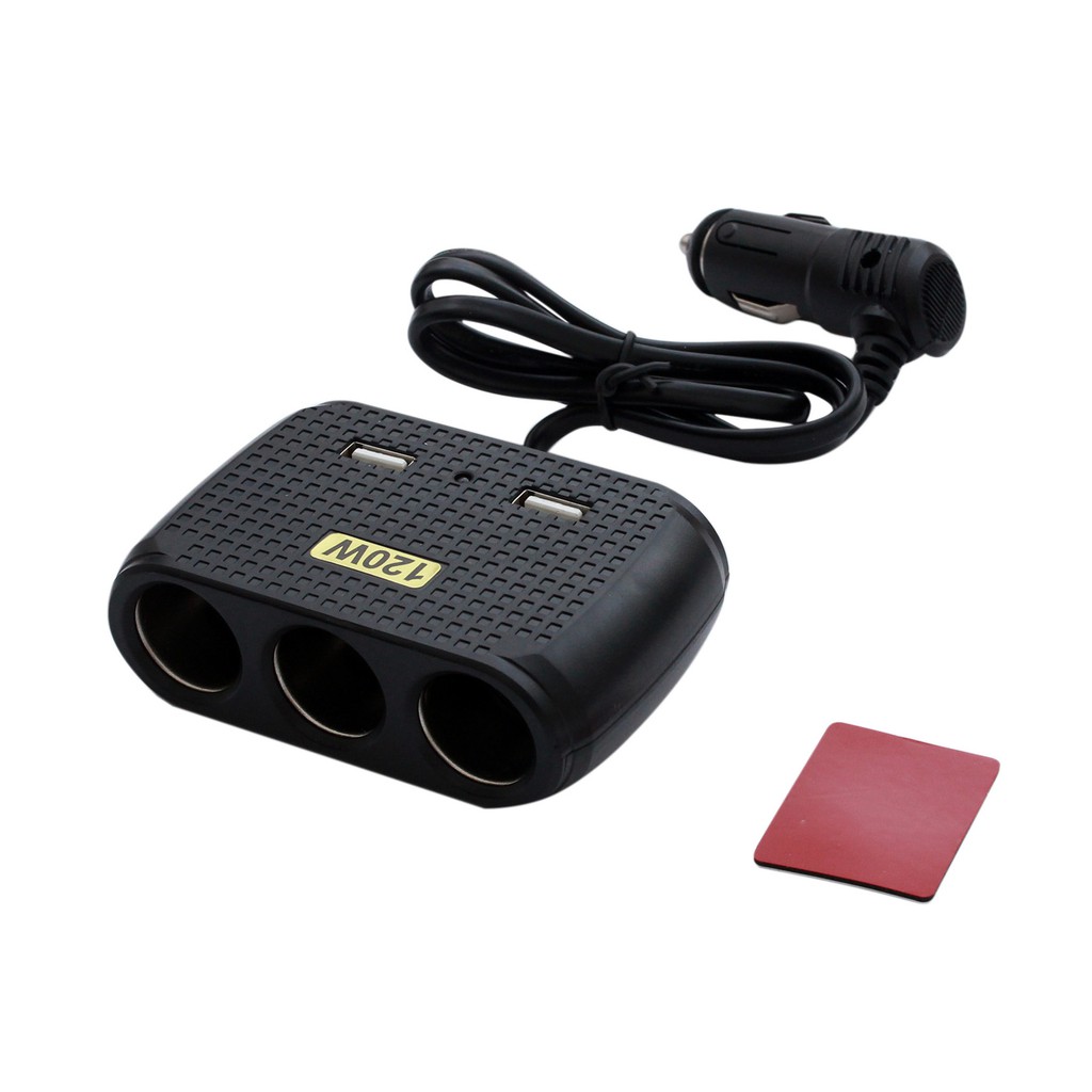 Jual Colokan Paralel Lighter Mobil (3 Socket Lighter & 2 USB) Indonesia ...