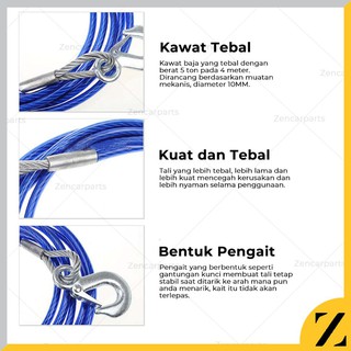 Jual TALI DEREK MOBIL KAWAT BAJA 3.5METER SLING BAJA 2 TON Kuat Mogok ...