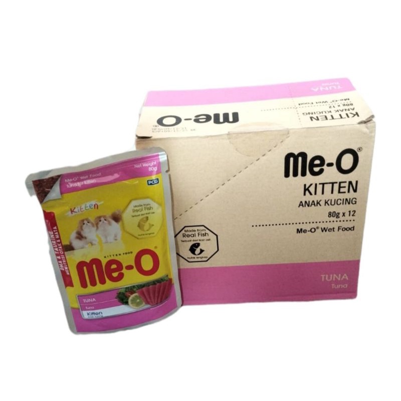 Jual Me-o Pouch Kitten Wet Food | Makanan Basah Kucing Meo Tuna 80g ...