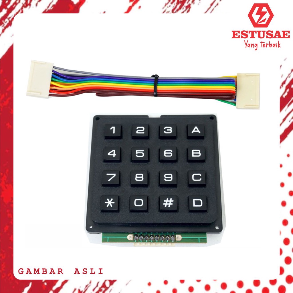 Jual TOMBOL KEYPAD MODUL POM MINI PERTAMINI TIMBUL / MATRIX 4X4 + SOKET ...