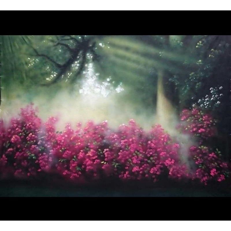 Jual Background foto photo taman bunga ukuran 3m x 4m photography ...