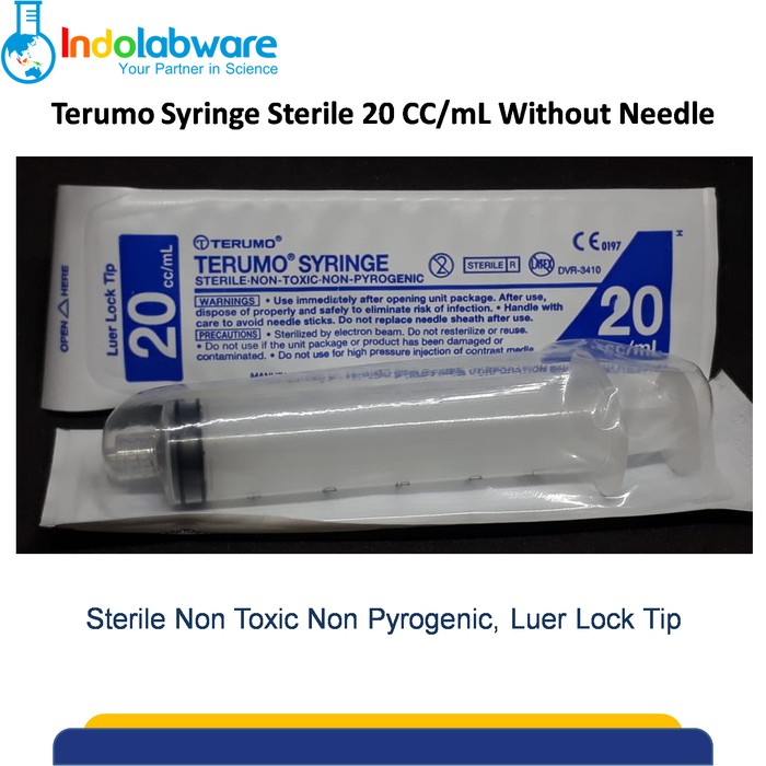 Jual Terumo Syringe Sterile 20 mL Without Needle, Spuit 20 CC Indonesia ...