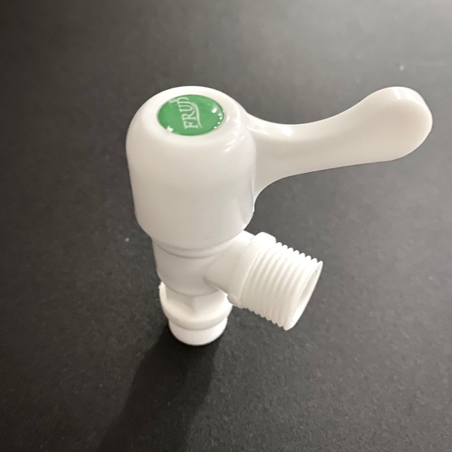 Jual Kran shower Single Putih Plastik F52-Stop Keran air pvc kloset ...