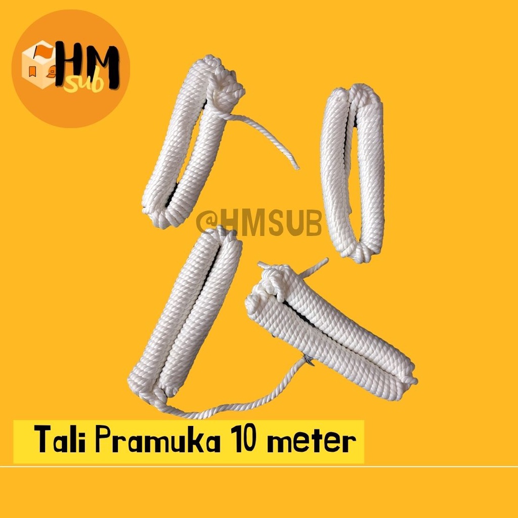 Jual Tali Pramuka 10 meter / Tali Tampar Pramuka / Tali Putih | Shopee ...