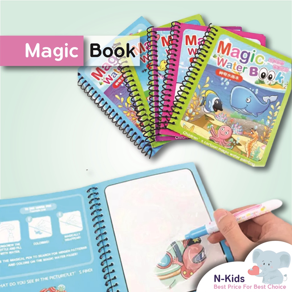 Jual BUKU GAMBAR MAGIC WATER BOOK MAINAN EDUKASI | Shopee Indonesia