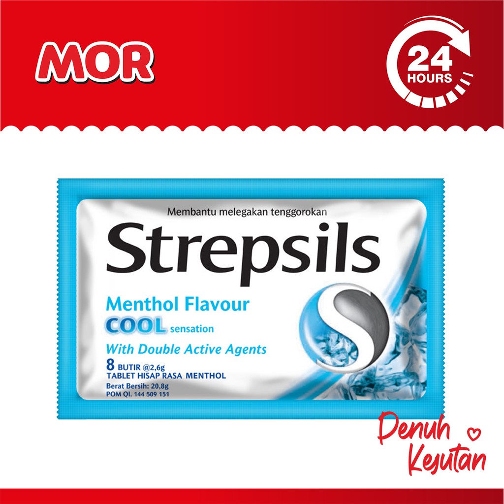 Jual STREPSILS Menthol Flavour Cool Tablet Hisap Mentol Mint 8s ...