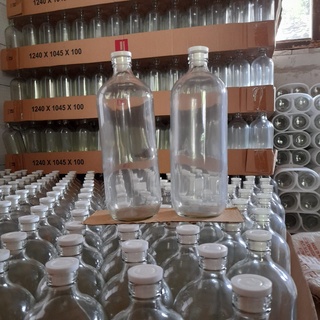 Jual PAKET ISI 6 Pcs Botol Kaca 1000ml BARU / Botol Bensin 1 Liter ...