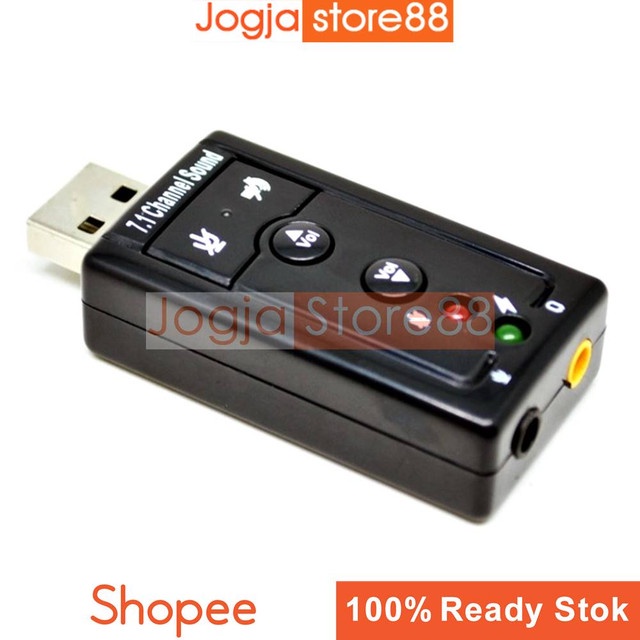 Jual Sound Card Adapter USB 7.1 Channel Transfer Speed 12mbps | Shopee Indonesia