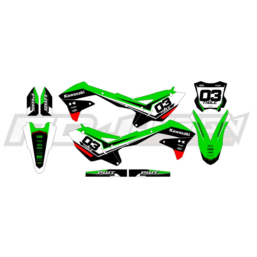 Jual DECAL STICKER KX 450 F (002) DEKAL STIKER KX 2016 2017 2018 2019 ...